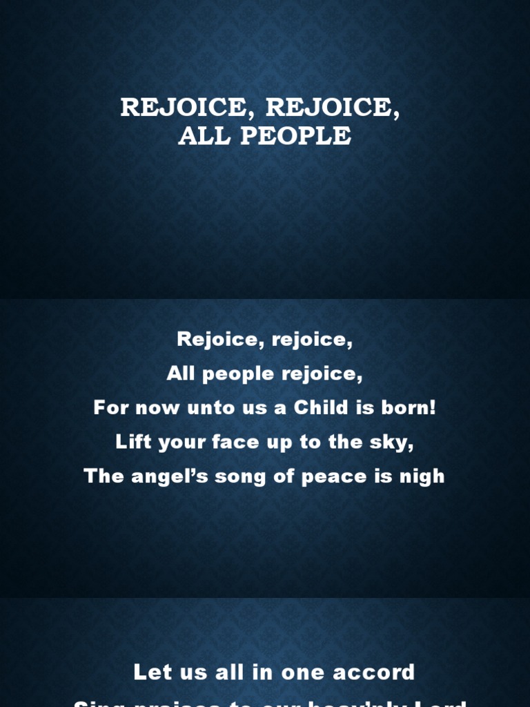 3 Rejoice, Rejoice, All People | PDF | Foreign Language Studies
