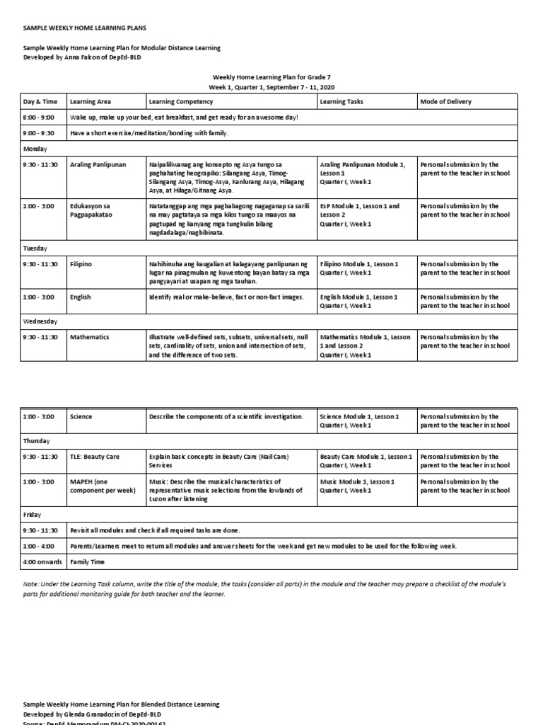 Learning Plan | PDF | Teachers | Scientific Method