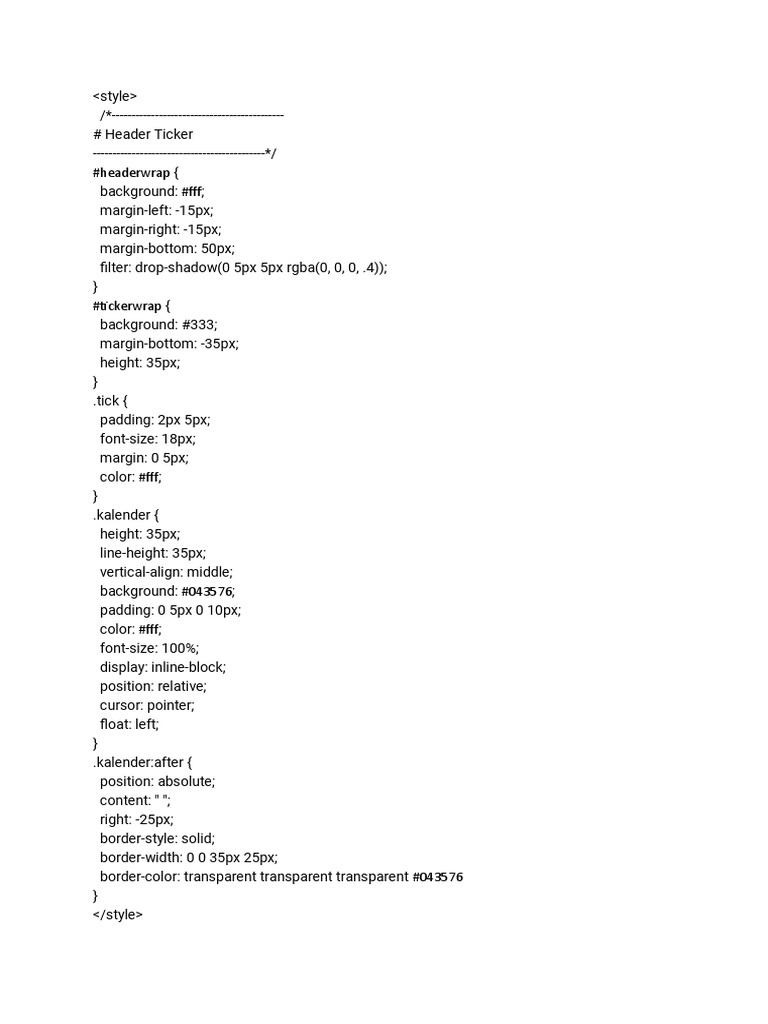 HTML Untuk Tulisan Bergerak | PDF