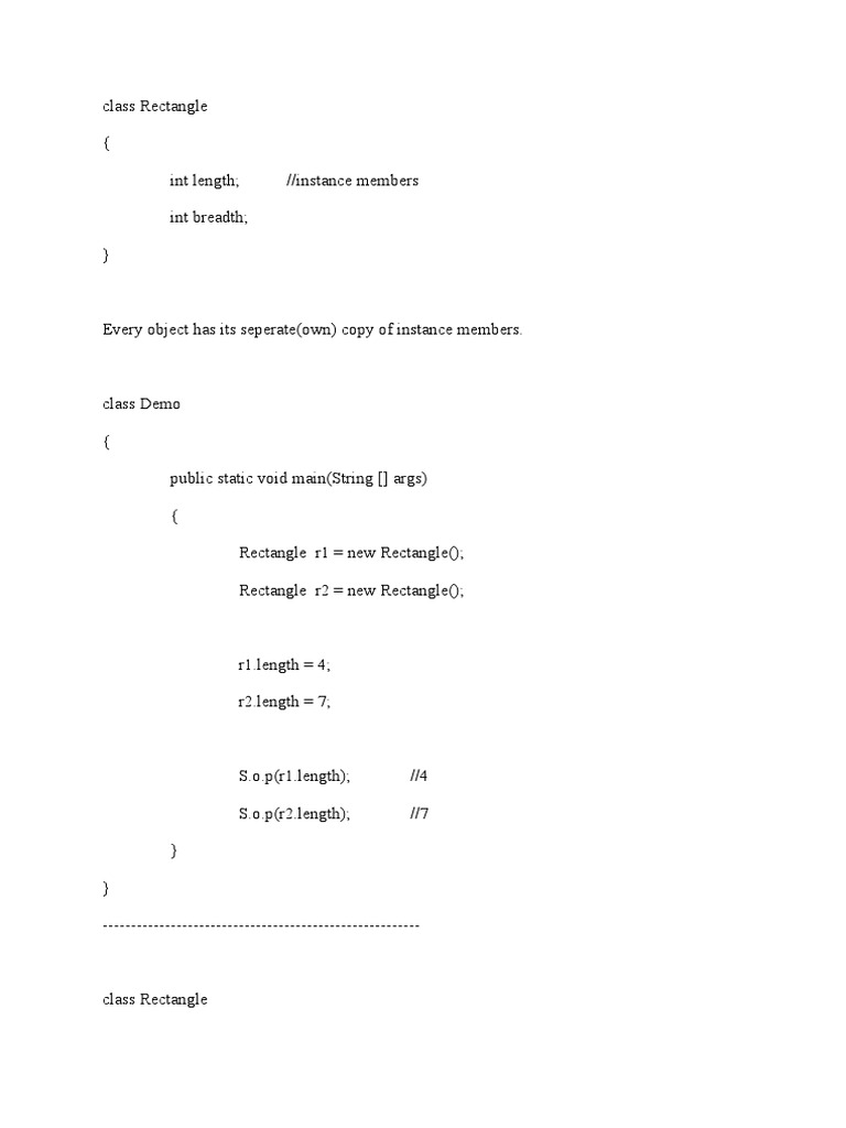 Class Rectangle Pdf Programming Constructor Object Oriented Programming 