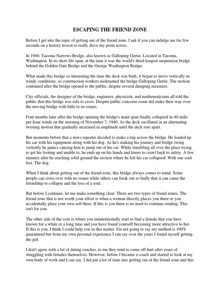 Escaping The Friend Zone | PDF