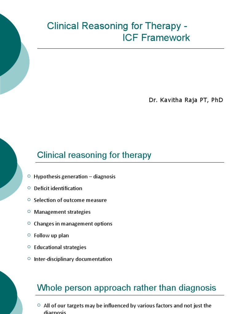 ICF and Clinical Reasoning | PDF | Physical Therapy | Reason