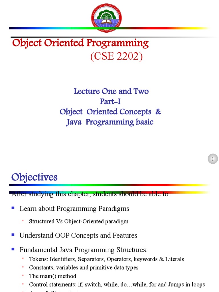Chapter - 1-OOP Concepts | PDF | Object Oriented Programming | Class ...