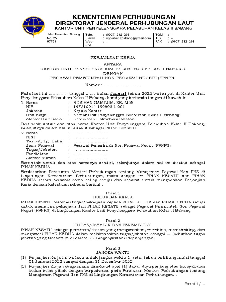 Draft SPK PPNPM 2022 Dan Surat Pernyataan | PDF