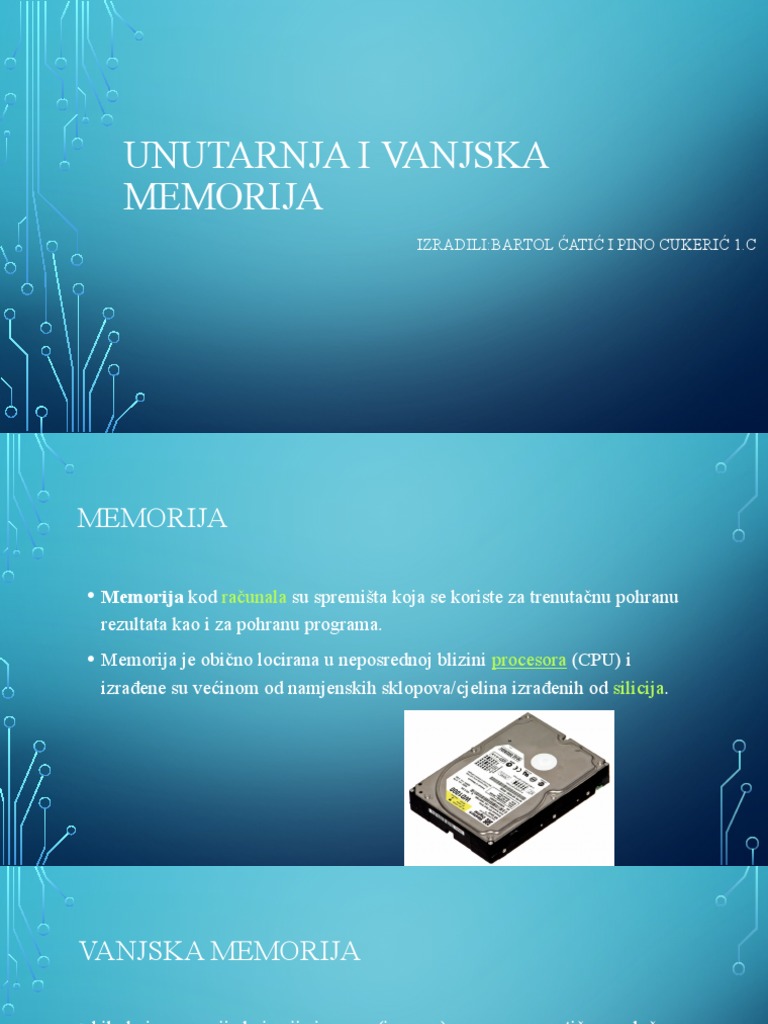 Unutarnja I Vanjska Memorija | PDF