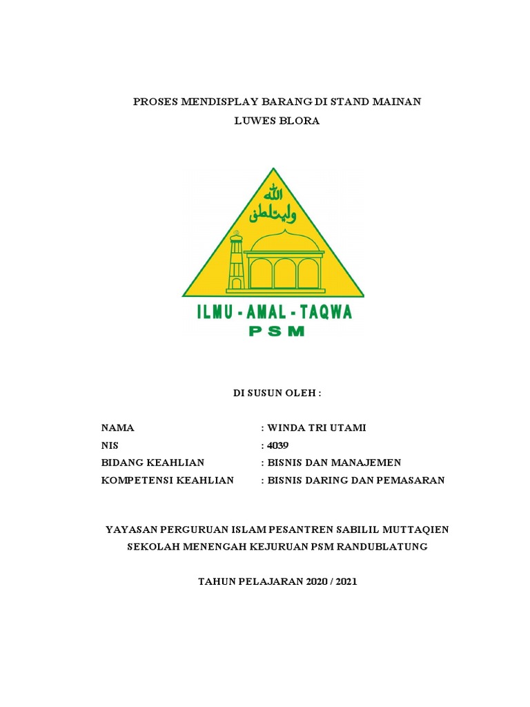 PKL Winda Tri | PDF | Karier & Perkembangan | Bisnis