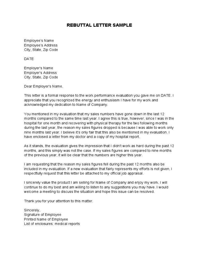 Rebuttal Letter Sample | PDF