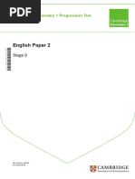 English Stage 8 Sample Paper 1 - tcm143-595366 | PDF | Paragraph | Writers
