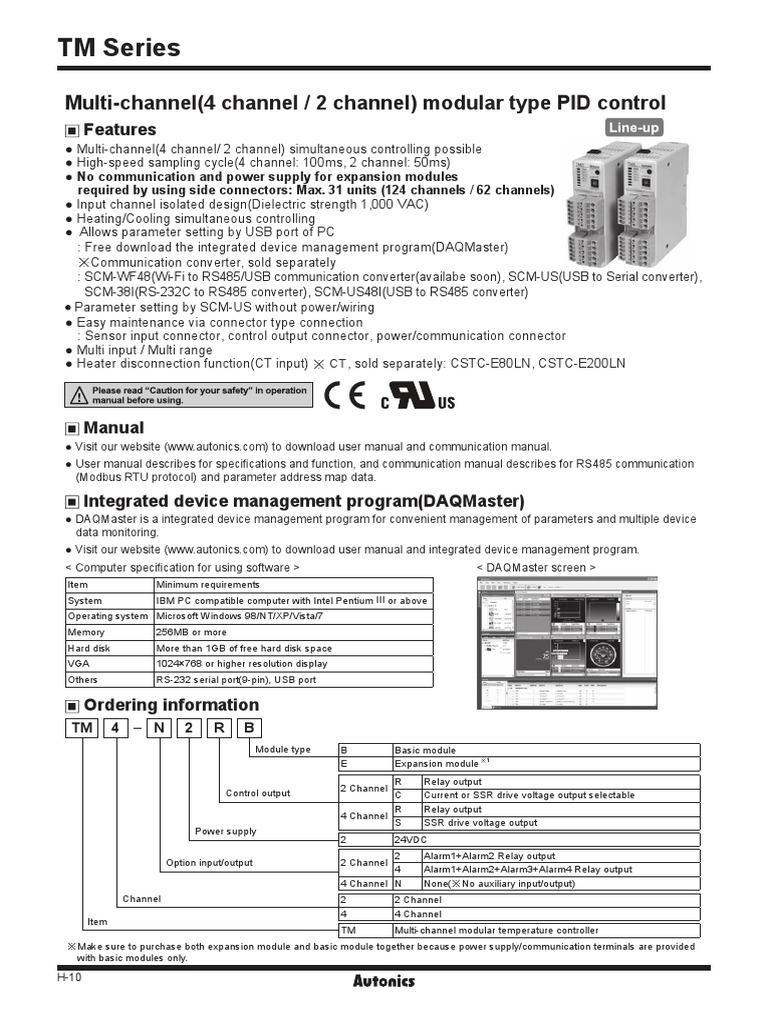 TM Series: Multi-Channel (4 Channel / 2 Channel) Modular Type PID ...