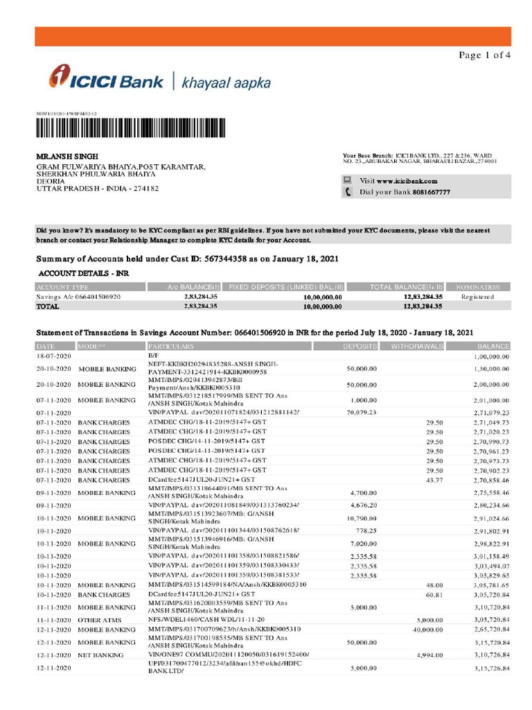 Bank Statement | PDF