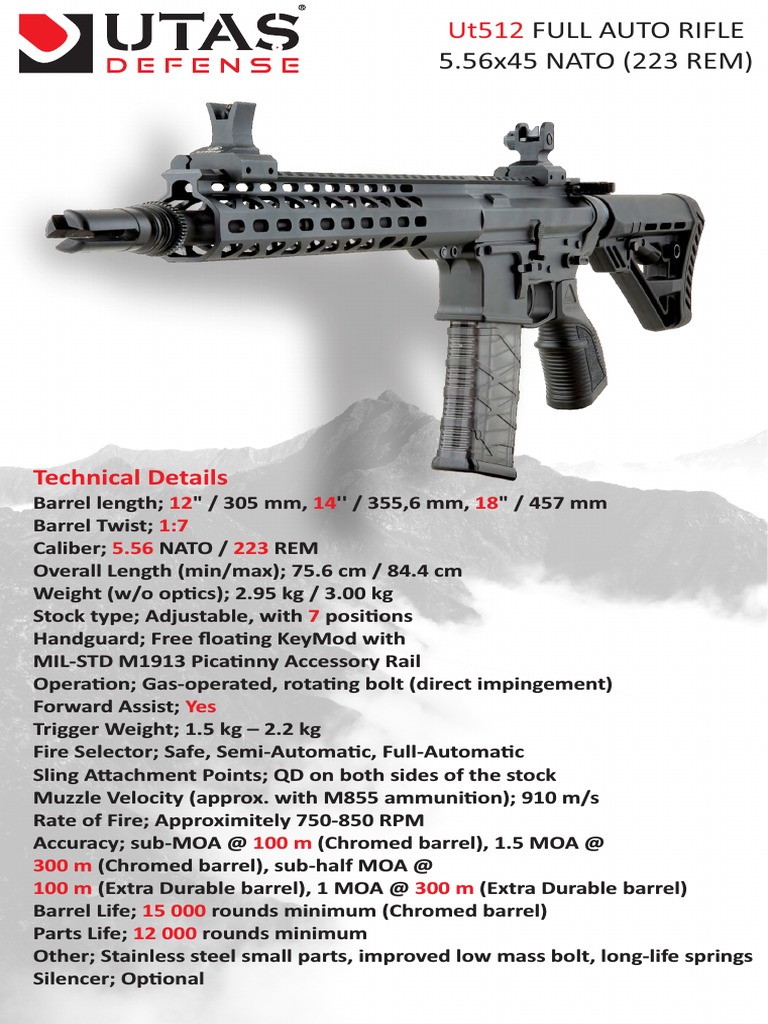 Tactical Rifle Specifications | PDF