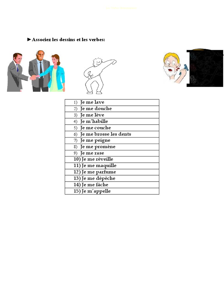 Les Verbes Pronominaux Feuille Dexercices - 43633 | PDF