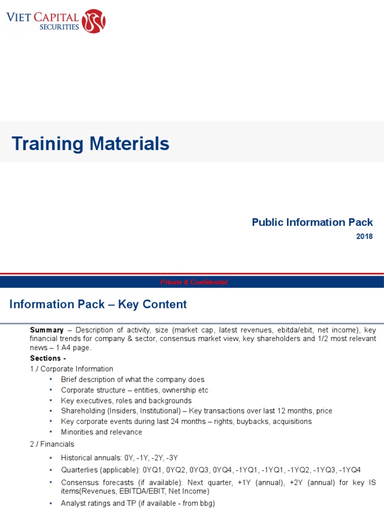 Information Pack - Bluebook | PDF | Balance Sheet | Revenue