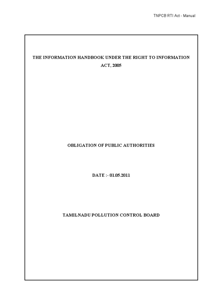 TNPCB Rti Manual | PDF | Sewage Treatment | Recycling