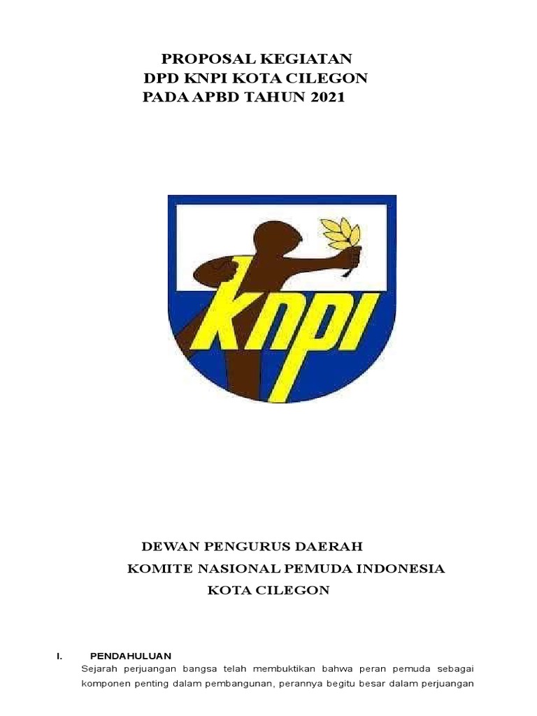 Proposal Kegiatan KNPI Cilegon | PDF | Seni