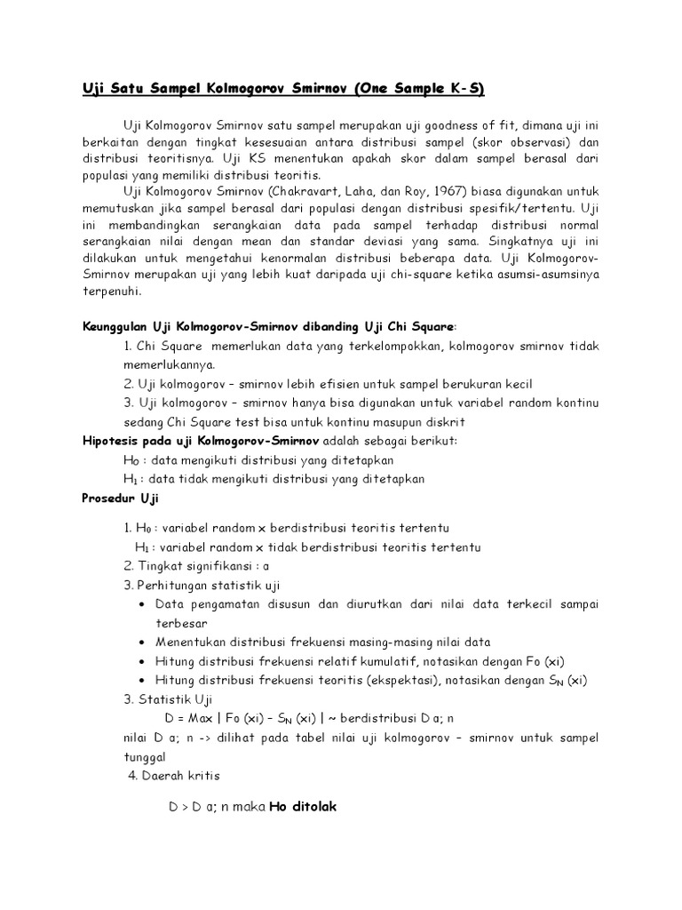 3.-UJI KS-one Sample | PDF