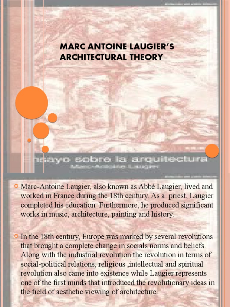 Marc Antoine Laugier's | PDF | Philosophical Theories