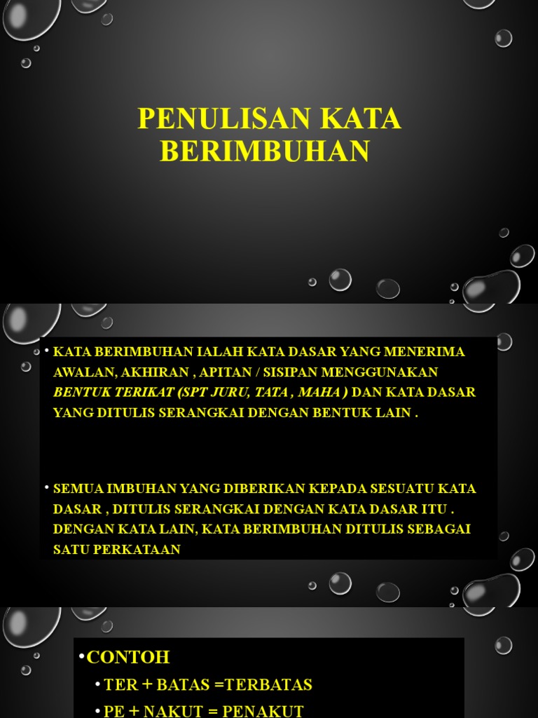 Penulisan Kata Berimbuhan (BM) | PDF