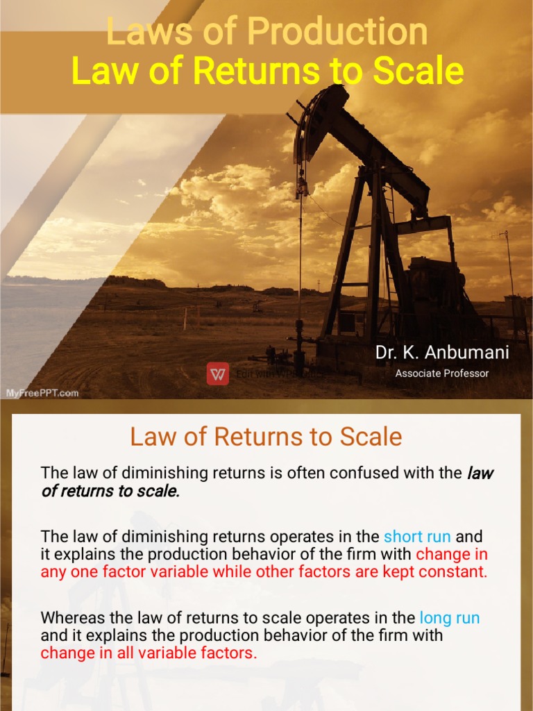 Law of Returns To Scale | PDF | Average Cost | Economies Of Scale