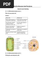 Cell Structure and Function Quiz Questions and Answers | PDF ...