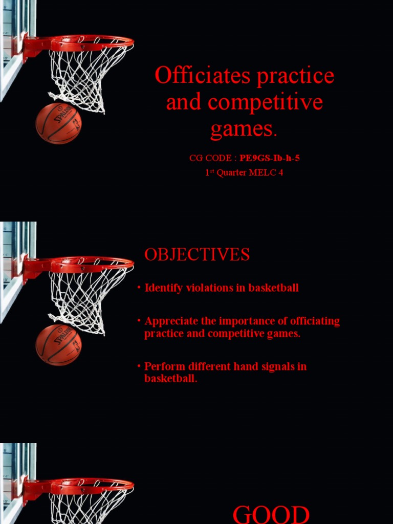 Basketball Officiating Skills for Grade 9 | PDF | Games Of Physical ...