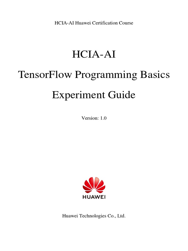 4 Chapter 9 TensorFlow Programming Basics Experiment Guide | PDF ...