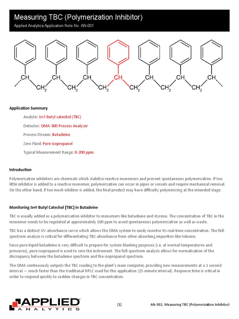 6344 AA AN001 Measuring-TBC-Polymerization-Inhibitor | PDF | Chemistry ...