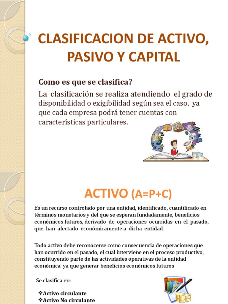 Clasificación de los elementos del activo, pasivo y capital: una guía conceptual para la ...