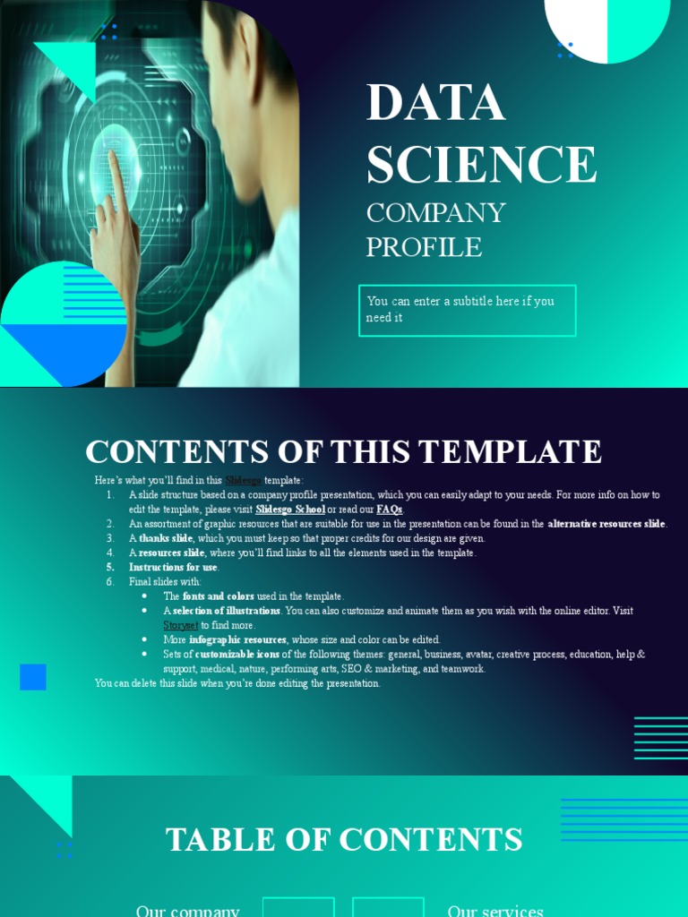 Data Science Company Profile by Slidesgo | PDF | Planets | Solar System