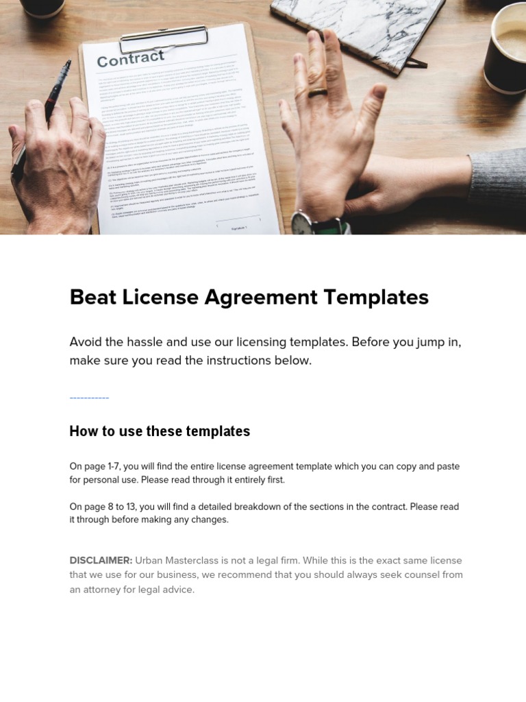 Beat License Agreement Templates and Breakdown | PDF | License | Breach ...