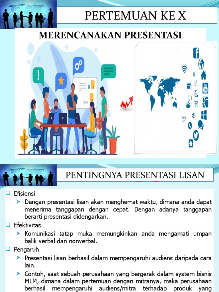 Pertemuan Ke 10 MERENCANAKAN PRESENTASI BISNIS | PDF