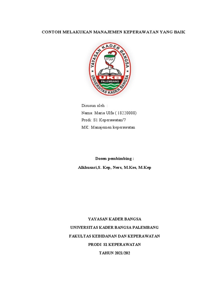 Manajemen Keperawatan Maria Ulfa | PDF | Karier & Perkembangan