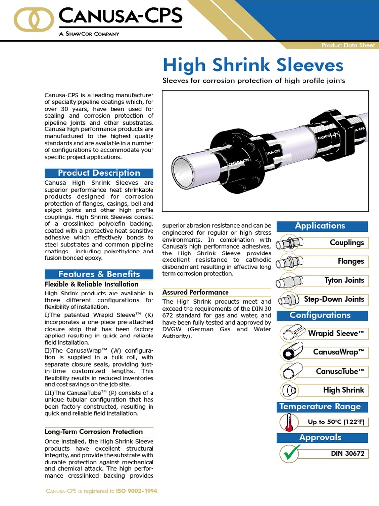 High Shrink Sleeves: Product Description | PDF | Materials | Applied ...