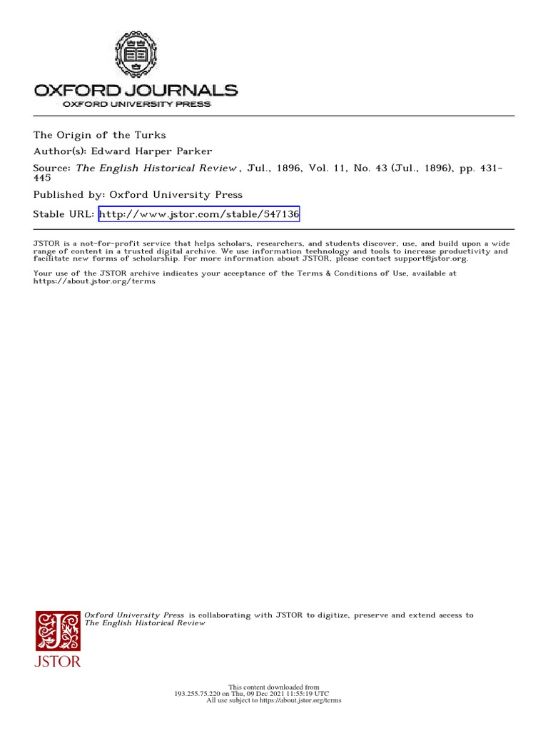 The Origin of The Turks | PDF | Byzantine Empire | Huns