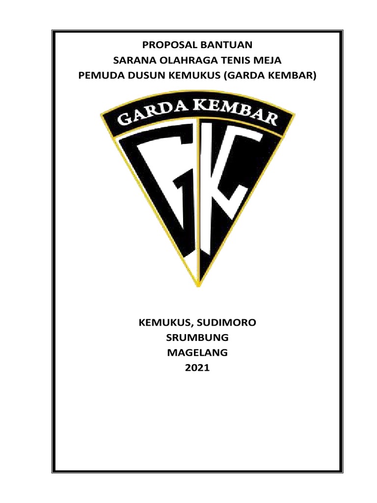 Proposal Bantuan Sarana Tenis Meja Kemukus | PDF