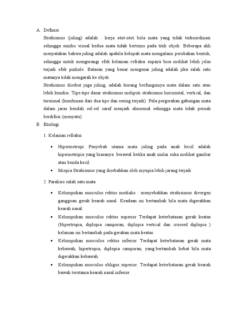 KMB 2 (Strabismus) B. ENNY | PDF