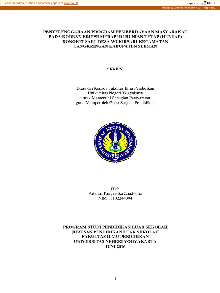 Skripsi: Provided by Lumbung Pustaka UNY (UNY Repository) | PDF ...
