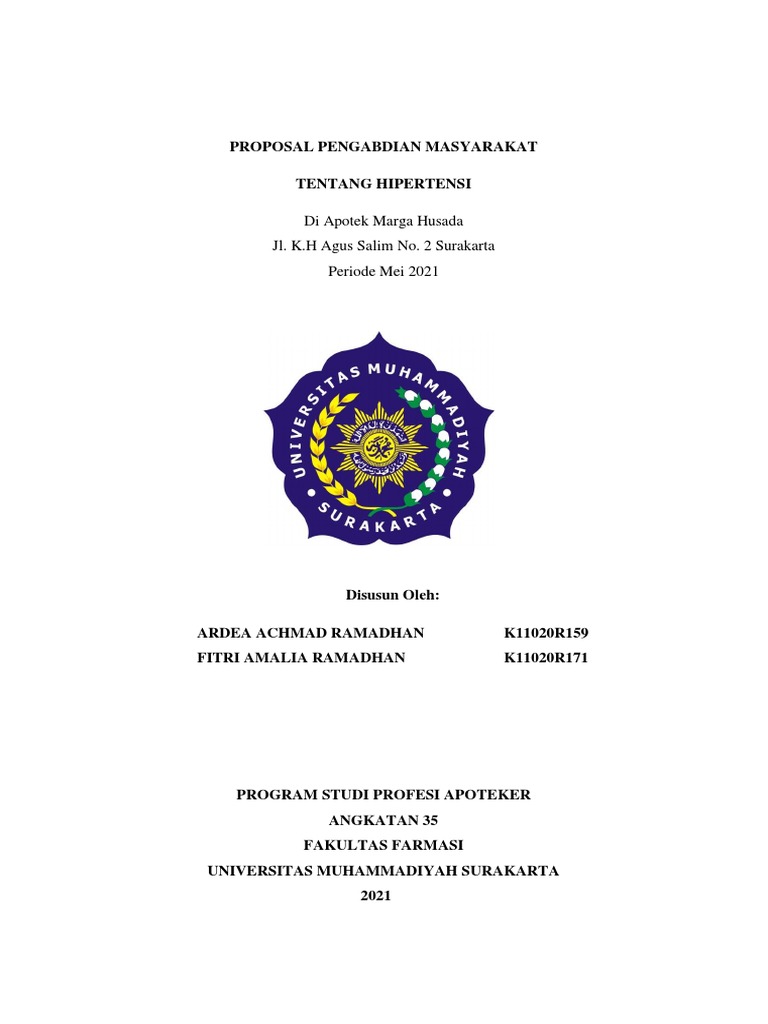Proposal Pengabdian Masyarakat - Apt Marga Husada - Periode Mei 2021 | PDF