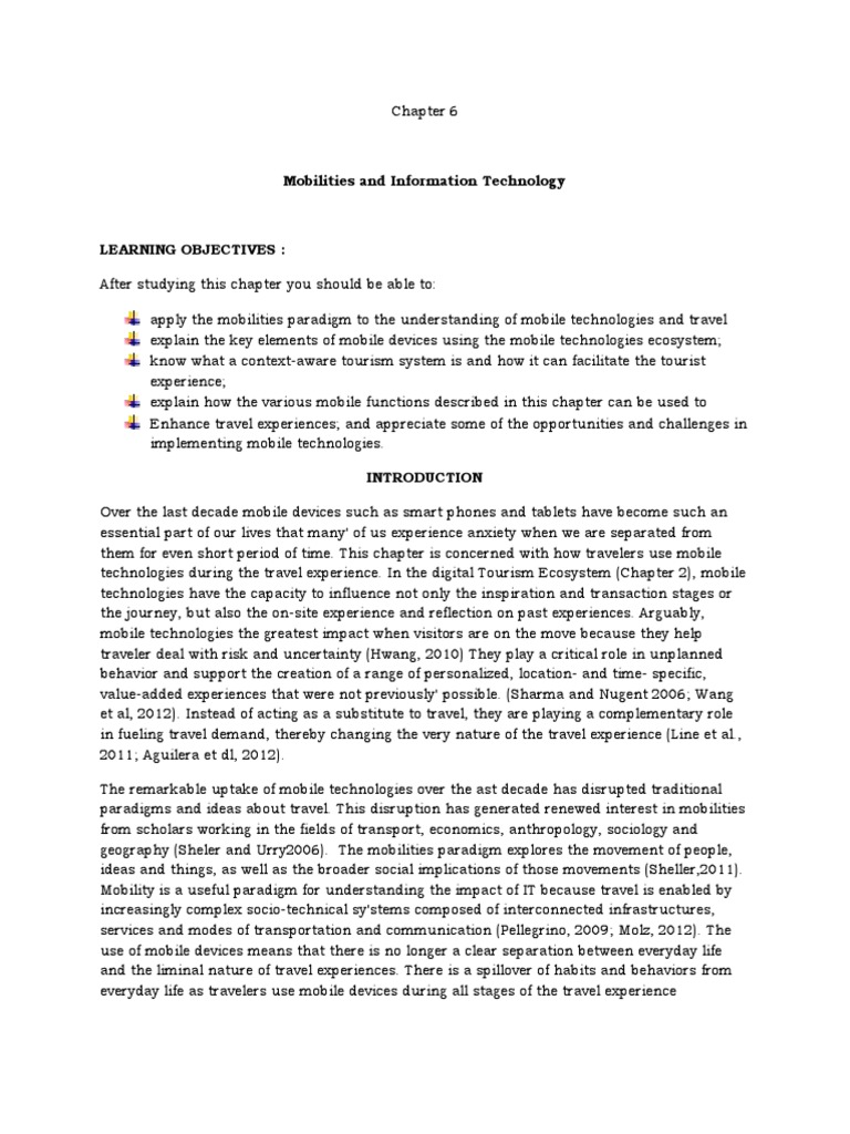 Chapter 6 Mobilities and Information Technology STUDY GUIDE | PDF ...