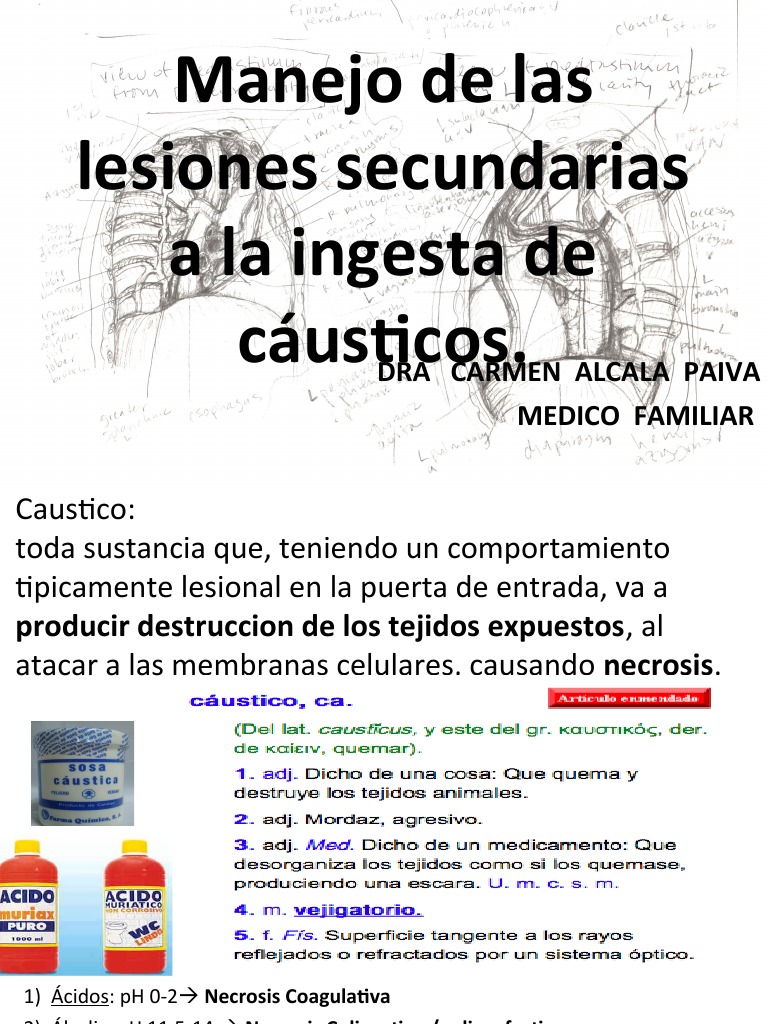 Tema 5INGESTA DE CAUSTICOS | PDF | Ácido | Quemar