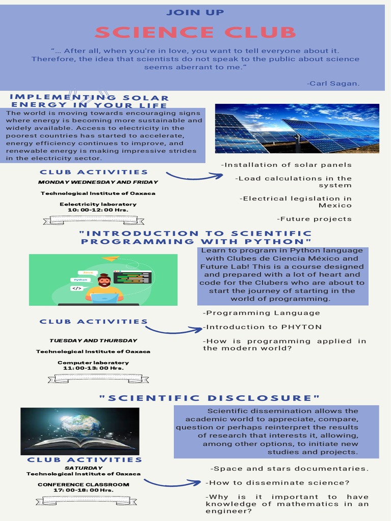 Science Club | PDF | Science | Science And Technology
