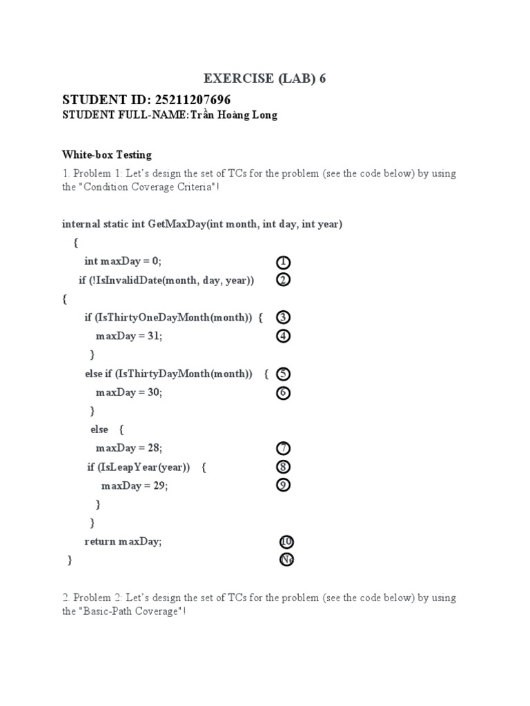 STUDENT ID: 25211207696: Exercise (Lab) 6 | PDF | Discrete Mathematics ...