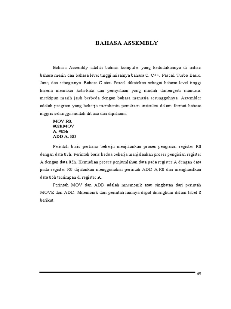 M6 - Bahasa Assembly 2 | PDF