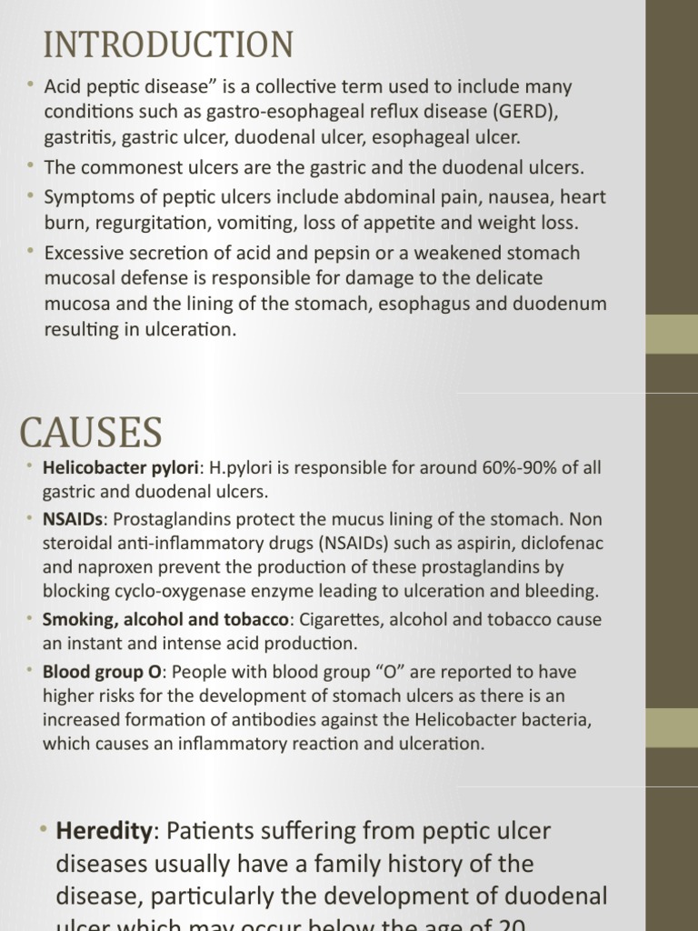 Acid Peptic Ulcer Disease | PDF | Medical Specialties | Clinical Medicine