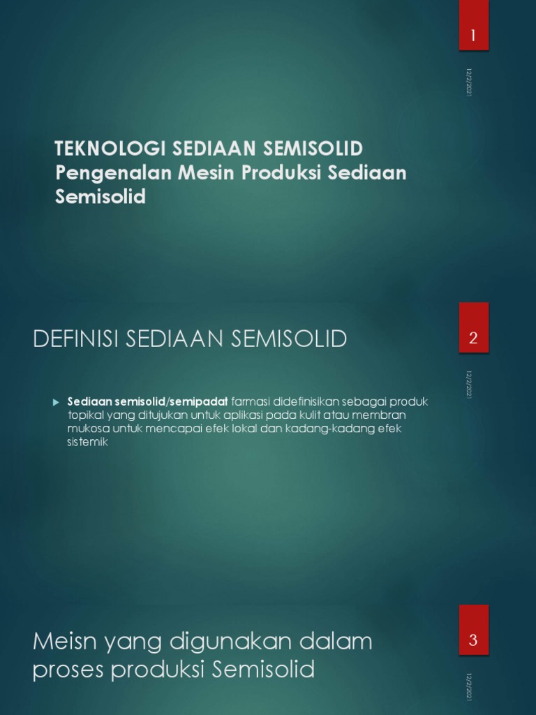 TEKNOLOGI SEDIAAN SEMISOLID Pengenalan Mesin Semosolid | PDF