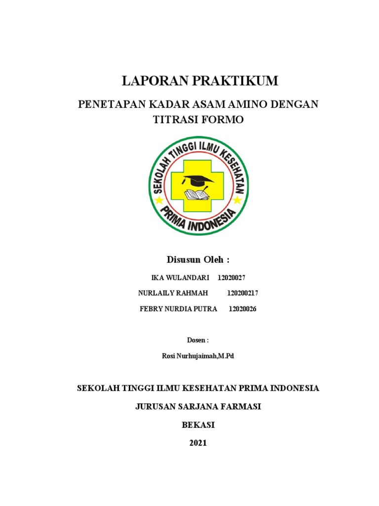Laprak Biokim ............................................ - 1 | PDF | Sains & Matematika