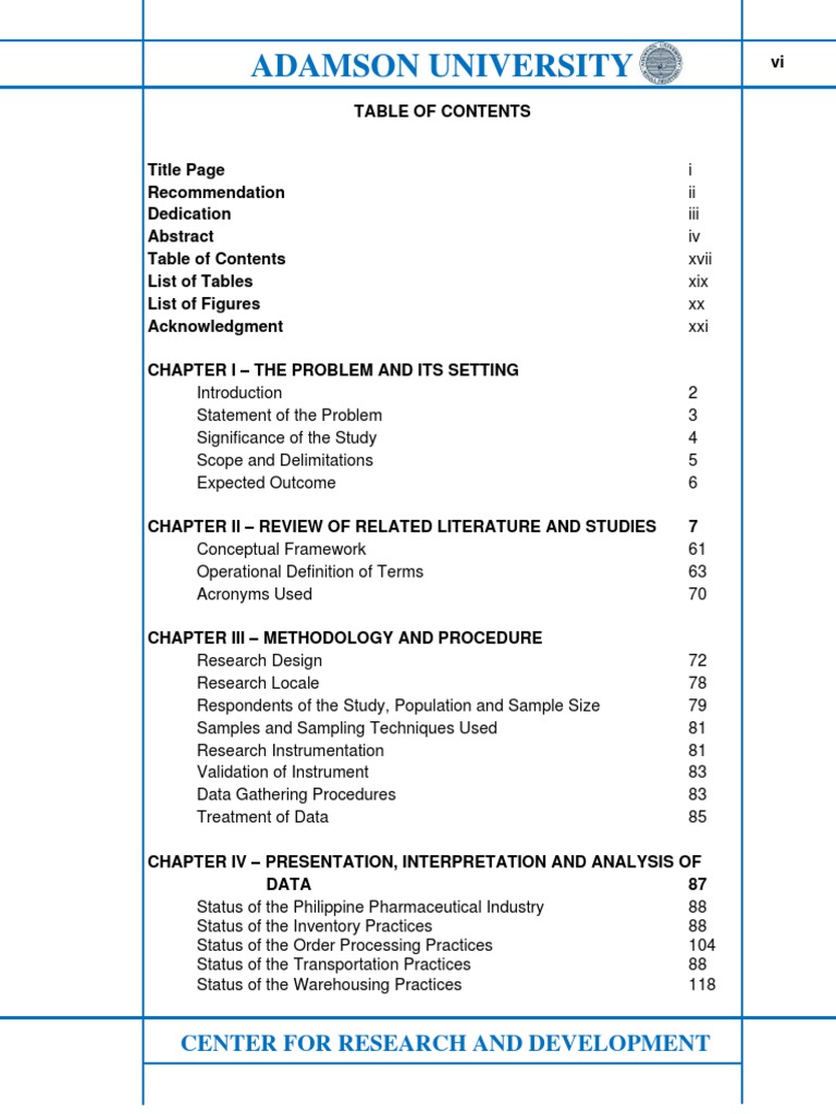 Adamson University: Center For Research and Development | PDF | Survey ...