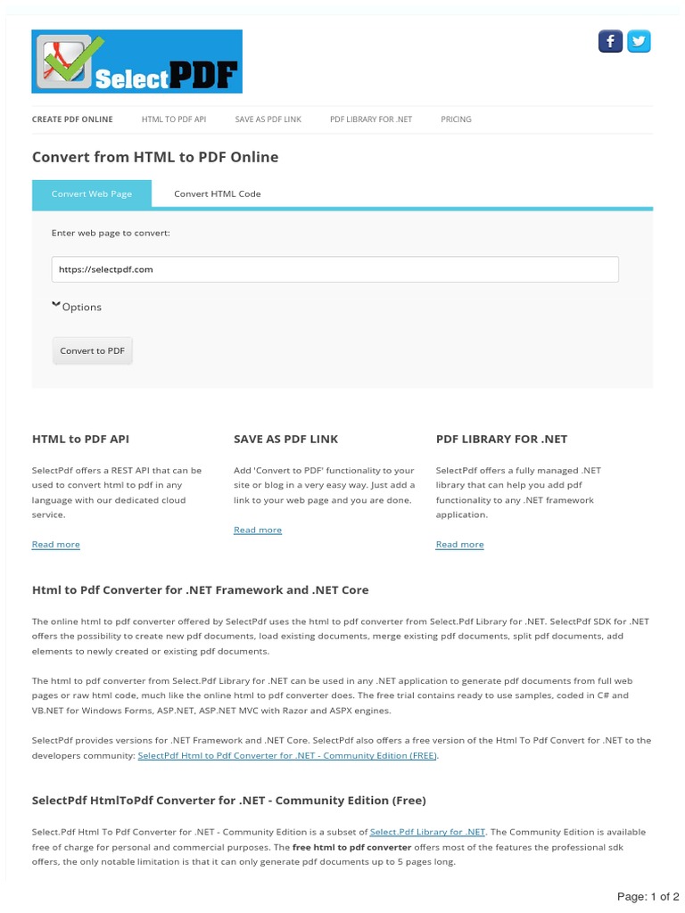 Convert From HTML To PDF Online: Options | PDF | Hypertext | Information Technology Management