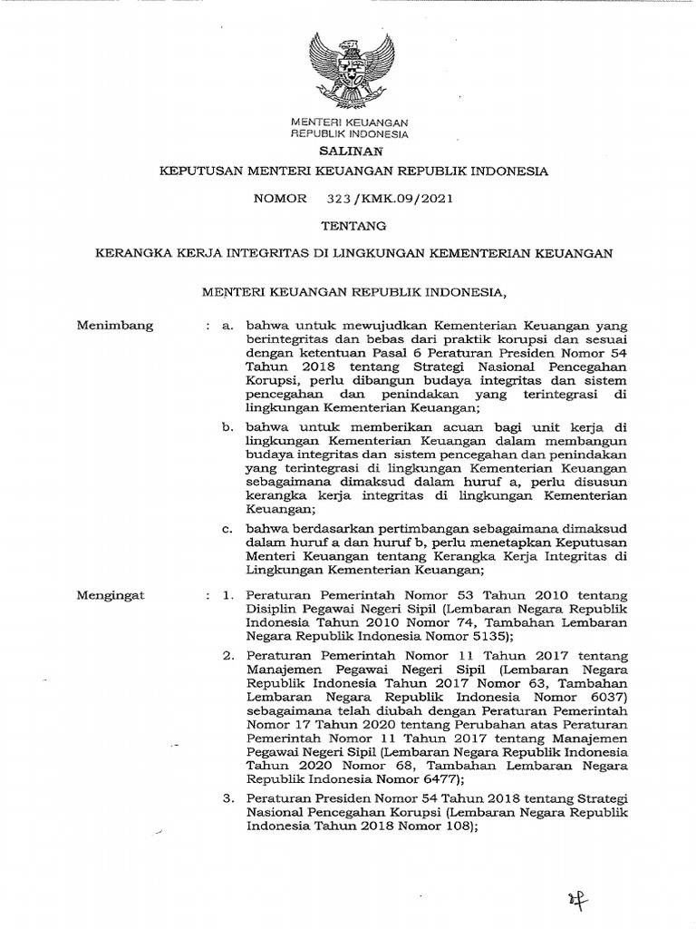 KMK No. 323 TH 2021 | PDF