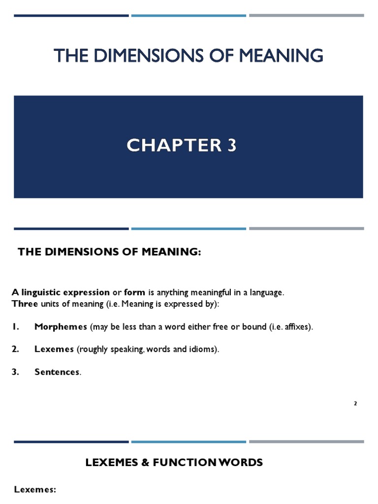 The Dimensions of Meaning | PDF | Word | Connotation